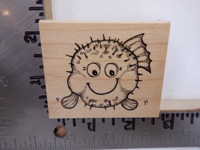 GREAT IMPRESSIONS E677 FISH PUFFER FISH RUBBER STAMP EUC L4211 | eBay