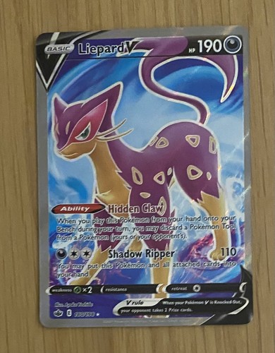 Pokemon Card - Liepard V 180/198 Full Art Ultra Rare - Chilling Reign ...