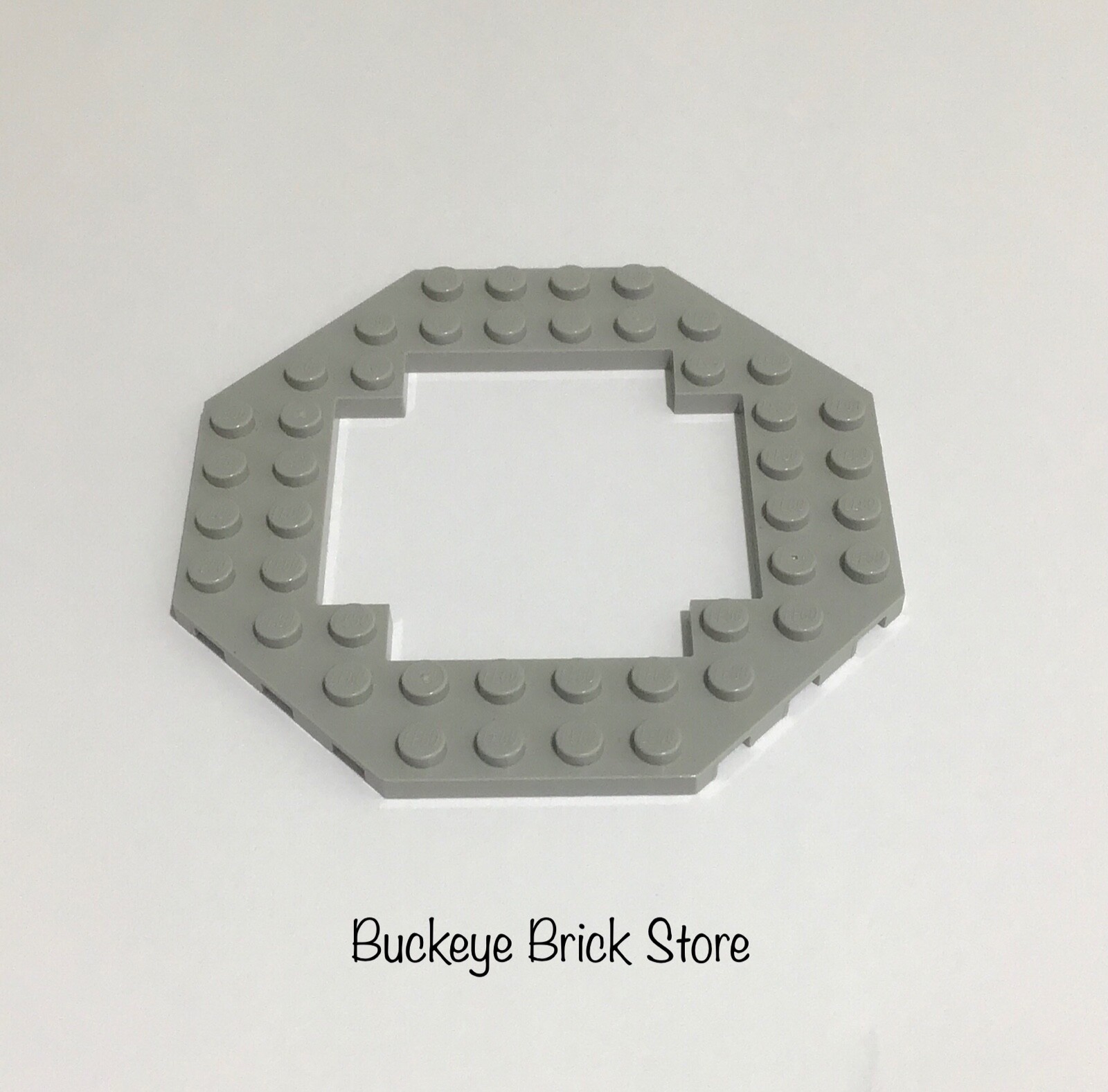 LEGO Part 6063 Classic Light Gray Plate, Modified 10 x 10 Octagonal ...