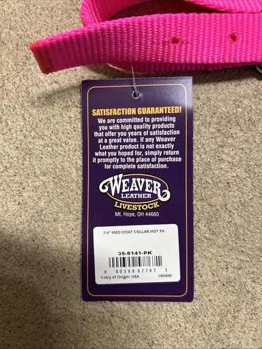 Weaver Leather Livestock Goat Collar, Hot Pink, Medium | eBay