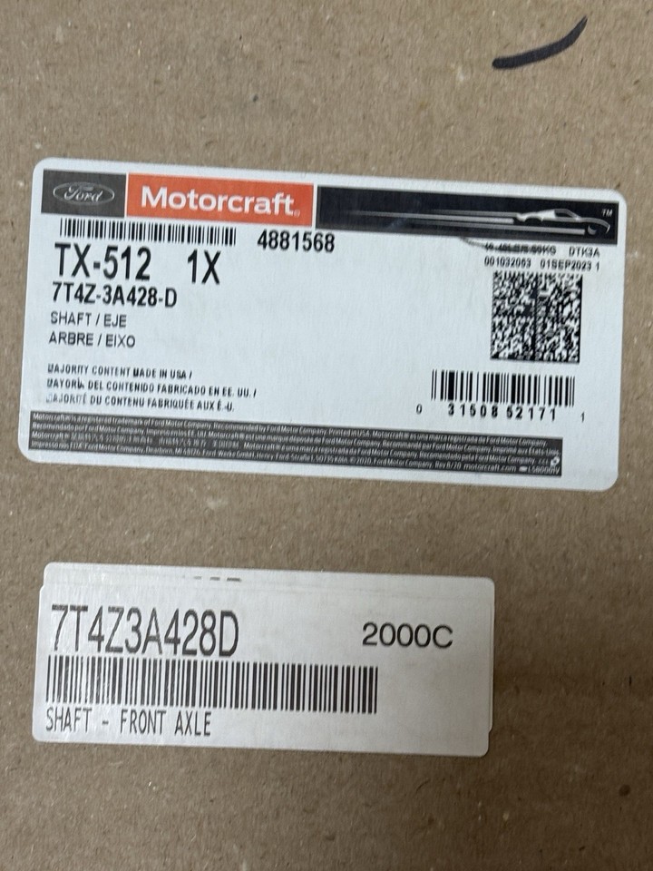 Genuine Ford Axle Assembly 7T4Z-3A428-D | eBay