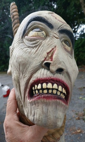 LIFE SIZE HANGING CORPSE ZOMBIE HEAD REALISTIC PROP SCARY Haunted House ...