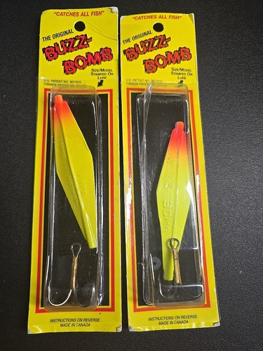 (2) New Buzz Bomb Fishing Lures - 3L Yellpw / Red | eBay