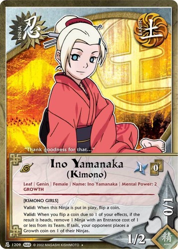 Ino Yamanaka (Kimono) - N-1209 - Uncommon - 1st Edition Weapons of War ...
