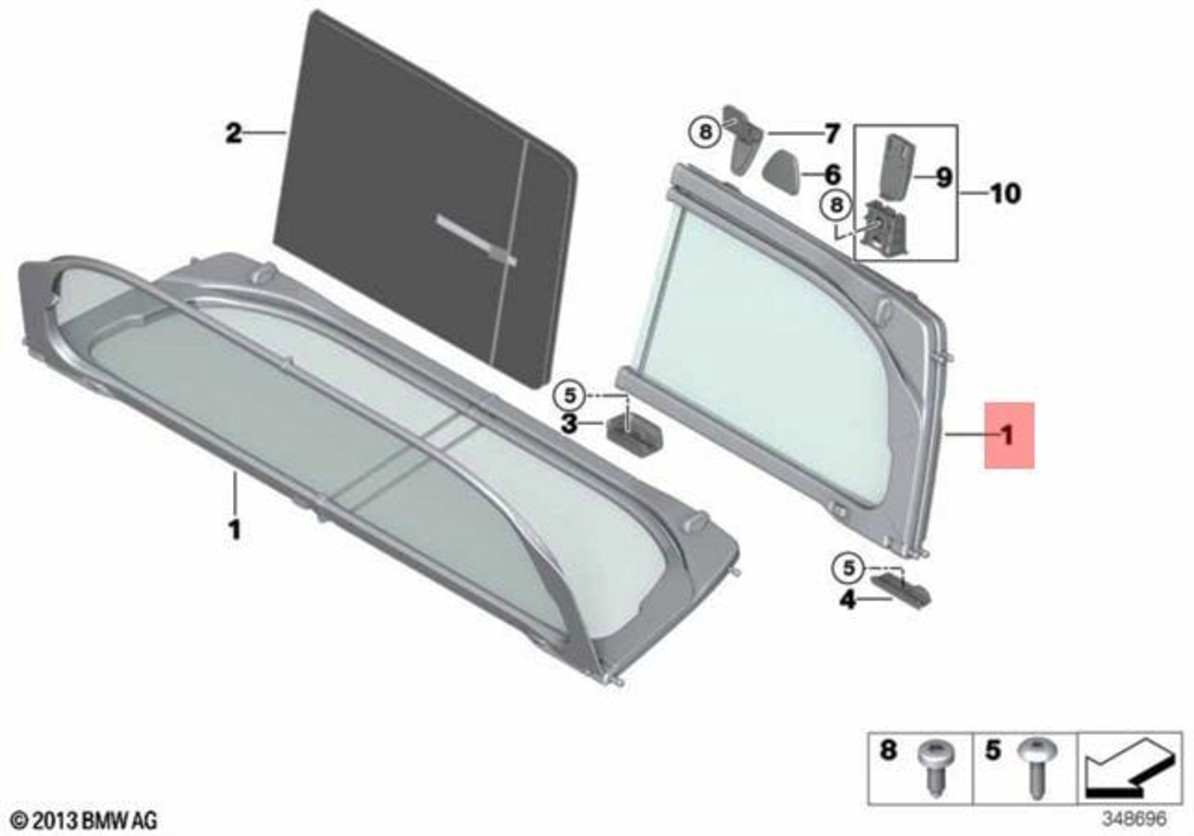 BMW Convertible Wind Deflector for F33 4 Series Convertible New OEM | eBay