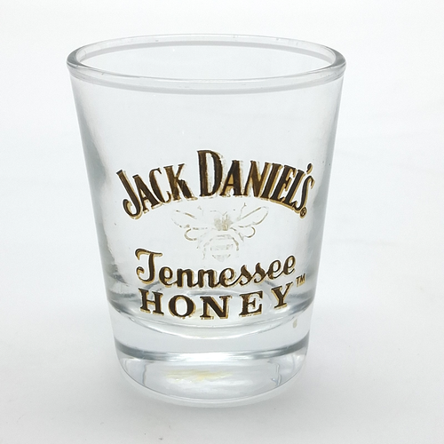 Jack Daniels Tennessee Honey Shot Glass Yellow Bumble Bee on Bottom ...
