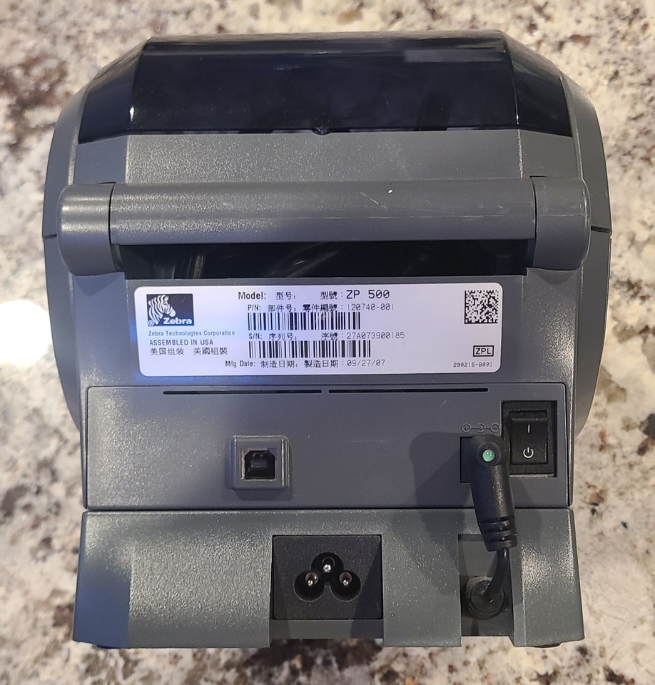 Zebra ZP 500 Thermal Label Printer w/ Power Cable ZP 500 Plus | eBay