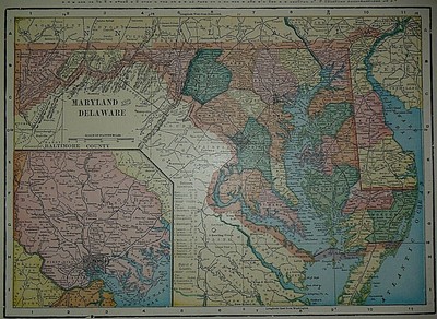 United States (Pre-1900) - Delaware Map
