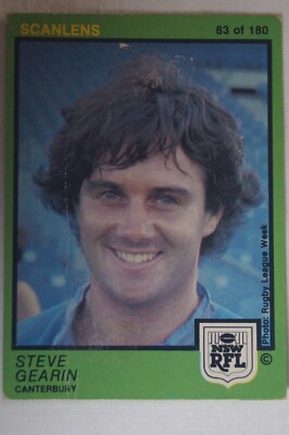 NRL Rugby League Vintage 1982 Scanlens Card Canterbury Bulldogs Steve ...