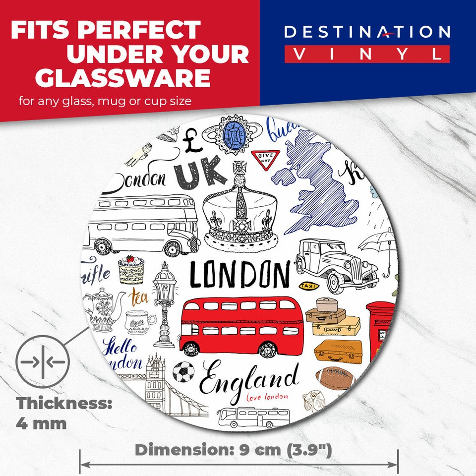 2 x Coasters - London Attractions England UK Travel Home Gift #14485 | eBay