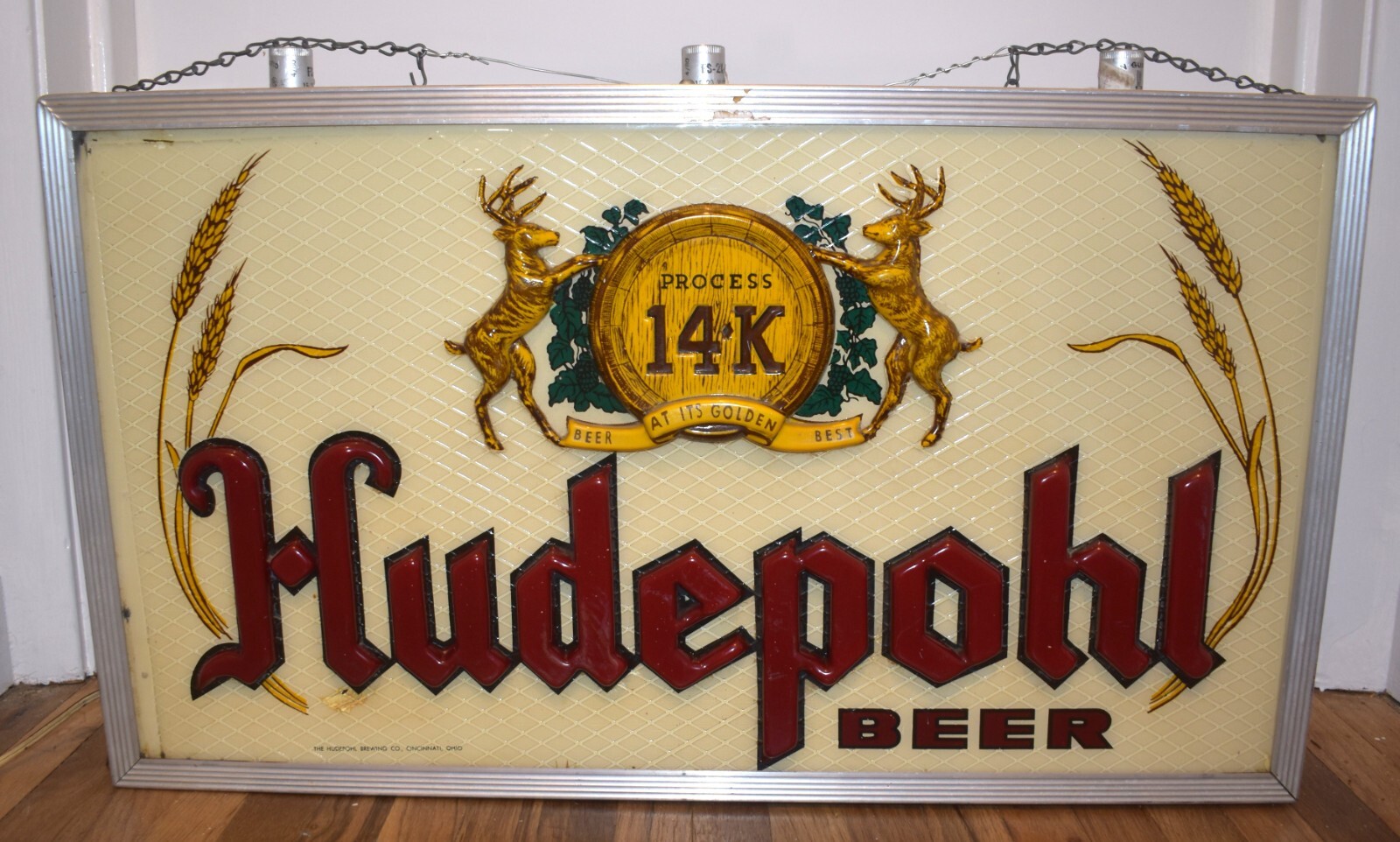 RARE Vintage HUDEPOHL BEER 2-Sided Lighted Advertising SIGN | eBay
