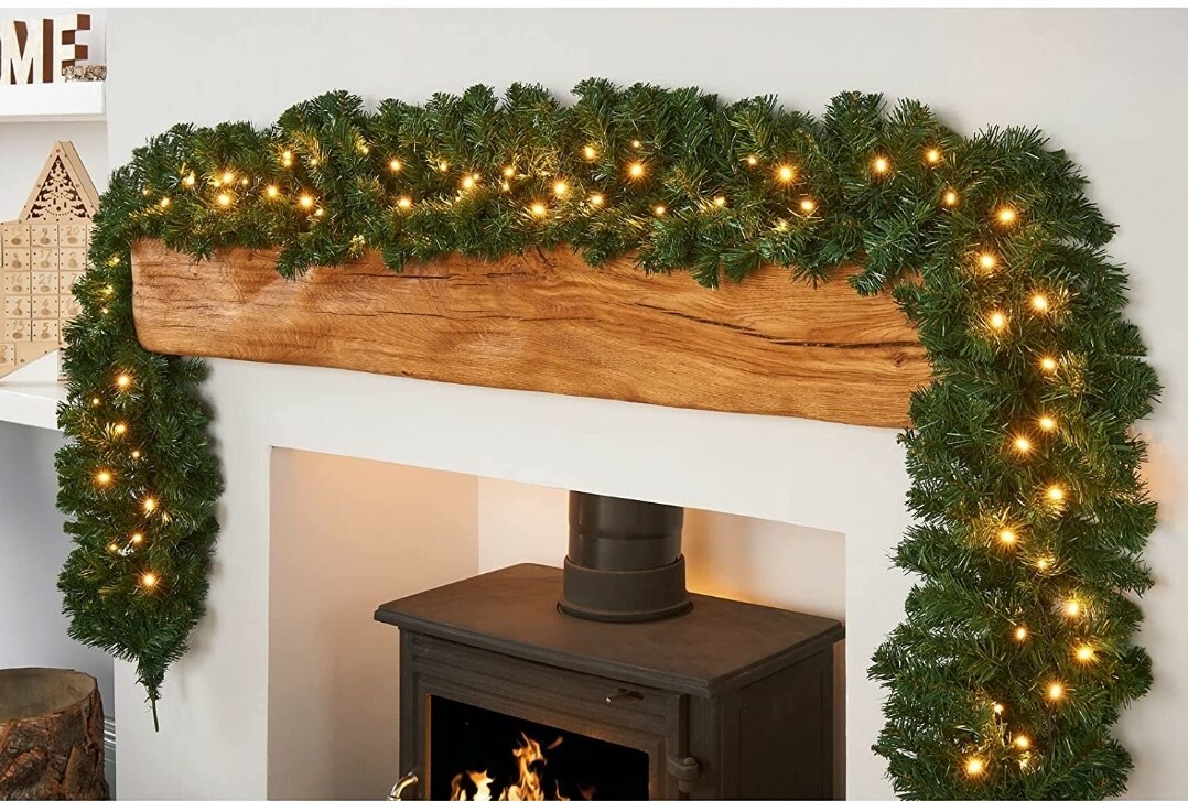 Xtra Long Lighted Garland Christmas Garlands | Wreaths, Baubles