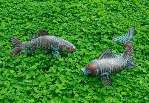 Antique Large Copper Fish Statues | eBay