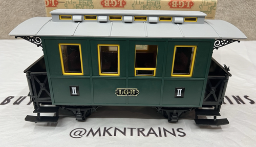 LGB 3010 2nd class Passenger Coach Car G Scale Green Version A Couplers ...