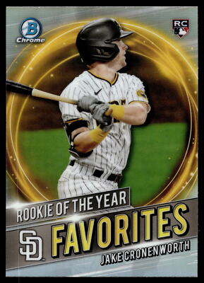 Jake Cronenworth 2021 Bowman Rookie of the Year Favorites Card #RRY-JC ...