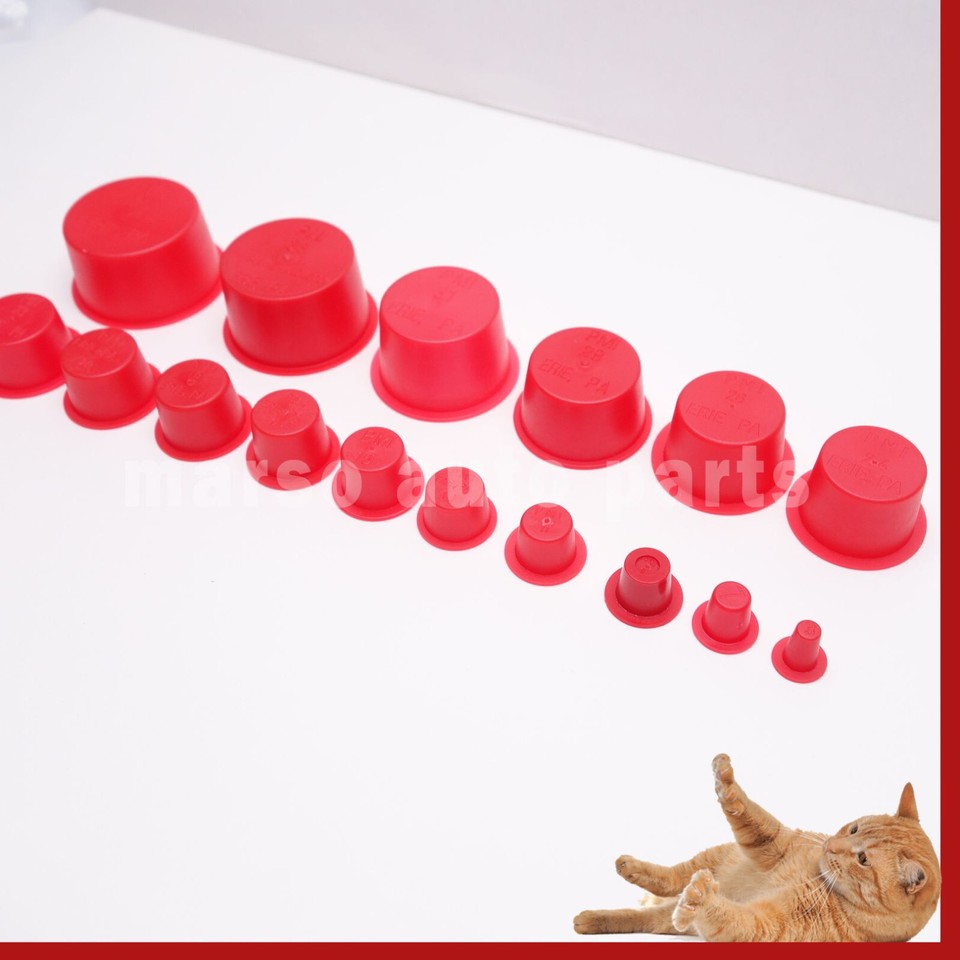 SET 16 Sizes 0.17-1.36 - Auto Parts Round Plastic Tapered Hole Plugs ...