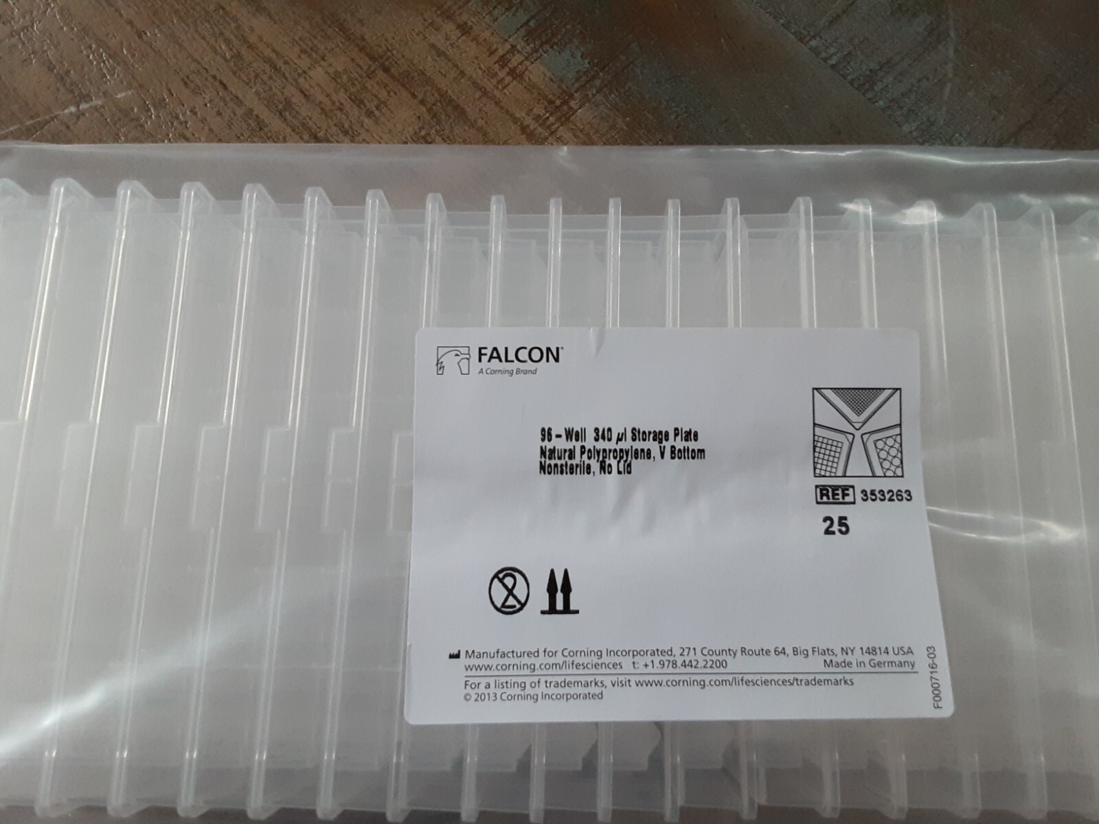 BD Falcon 96 Well 340ul Storage Plate Natural Polypropylene 353263 for ...