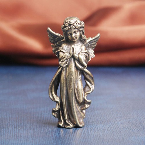 Solid Brass Angel Figurine Mini Angel Statue House Decoration Gift ...