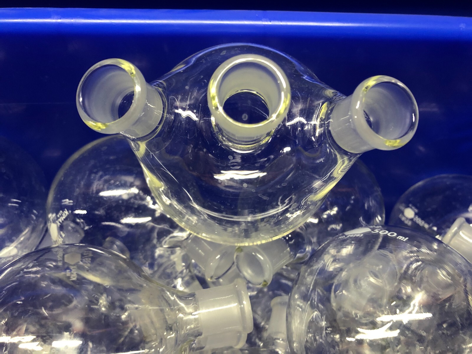 Kimax 500ml 3 Neck Tri Top 19/22 Round Bottom Flask, flasks boiling lab ...