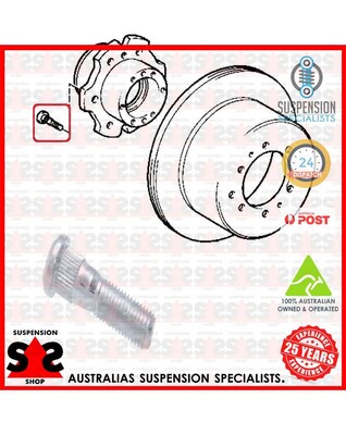 Wheel Stud Suit TOYOTA LandCruiser 2.4 Bundera 4x4 (RJ70_, RJ70R) LAND ...