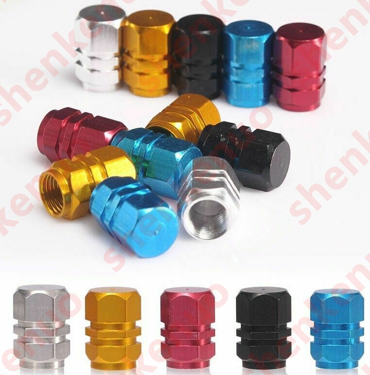 4x Gold Aluminum Tire/Wheel Air Pressure Valve Stem CAPS for Auto-Car ...