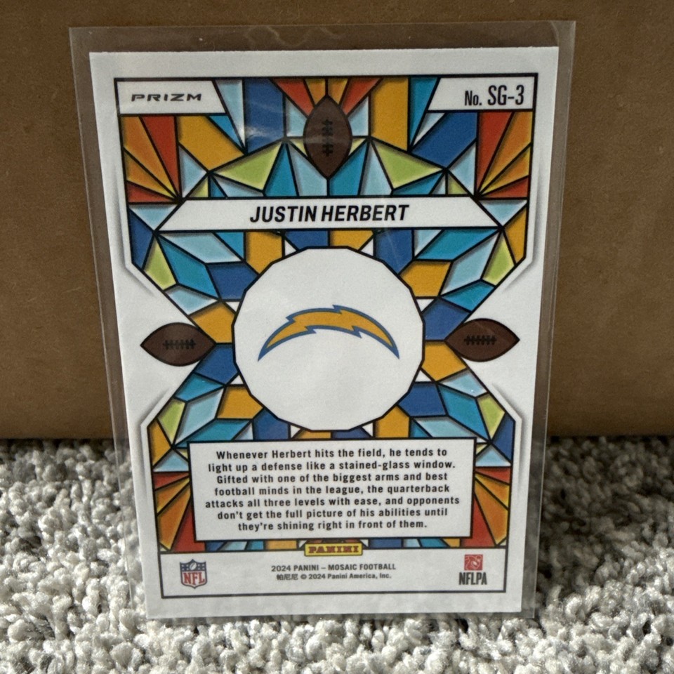 2024 Panini Mosaic - Stained Glass Justin Herbert #SG-3 | eBay