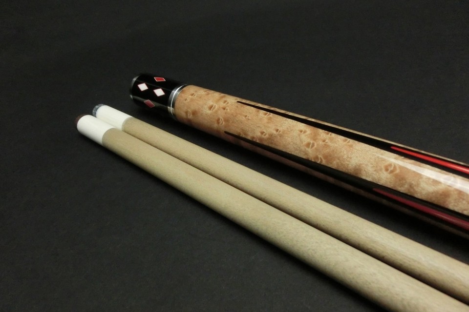 Robinson 4-Point Custom Pool Cue 2 Shafts 5/16-18 Reverse Thread 3/8-10 ...