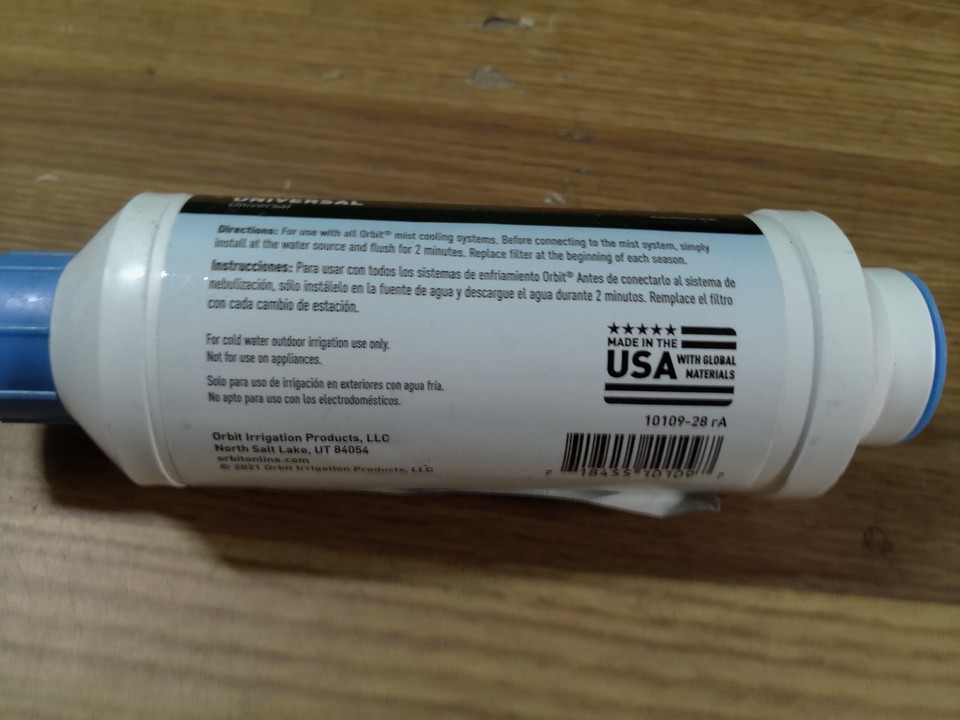 Lot Of 5 Orbit 10109 Universal Inline Calcium Inhibitor Misting Filter ...