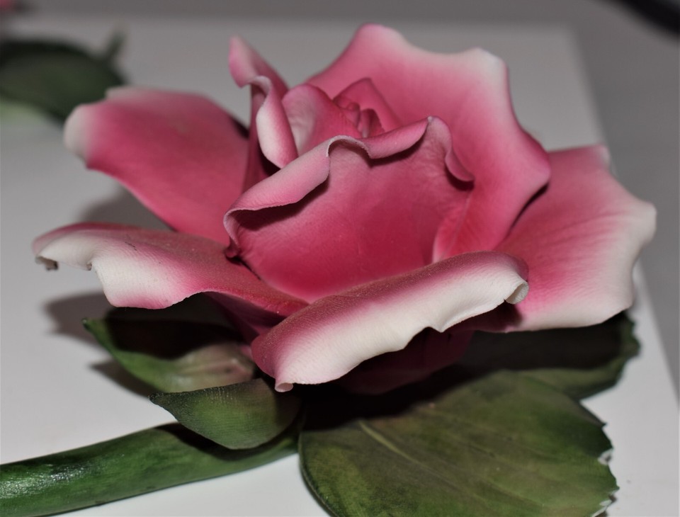 Franklin Mint ceramic rose, Capodimonte ceramic roses, Italian made ...