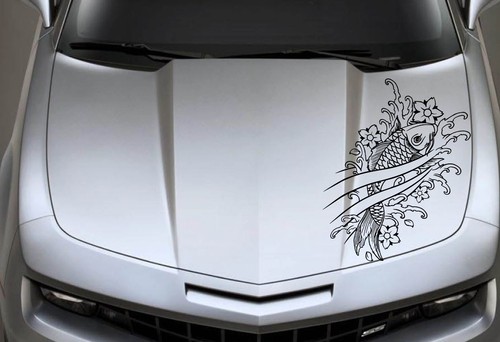 koi fish flower wall car window graphic vinyl decal sticker price for ...