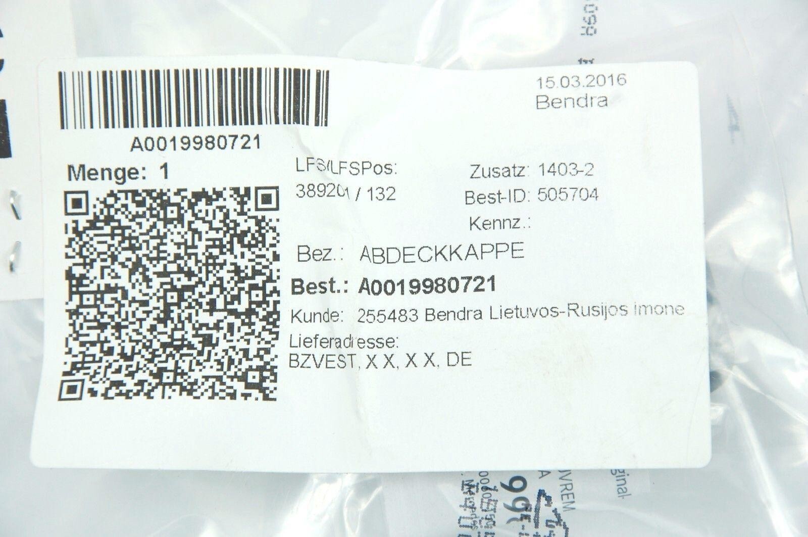 Mercedes Trunk Lid Shock Absorber Damper Cover Cap Genuine A0019980721 ...