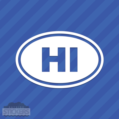 Hawaii HI Oval Vinyl Decal Sticker | eBay