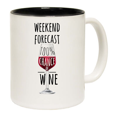 Weekend Forecast Wine Alcohol Drinking Novelty Funny Coffee Cup Mugs ...