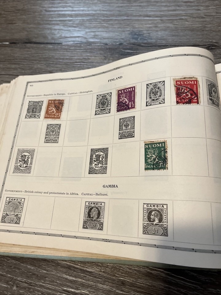 1928 Imperial Stamp Album, Scott Stamp Company Hardcover W/Stamps ...