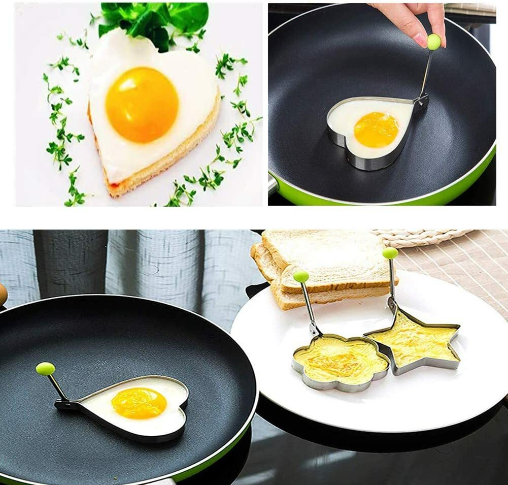 Stainless Steel Frying Pan Fried Egg Pancake Baking Shaper Cooking Ring ...