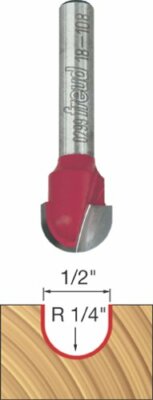 Freud 18-108 1/2-Inch Diameter Round Nose Router Bit with 1/4-Inch ...