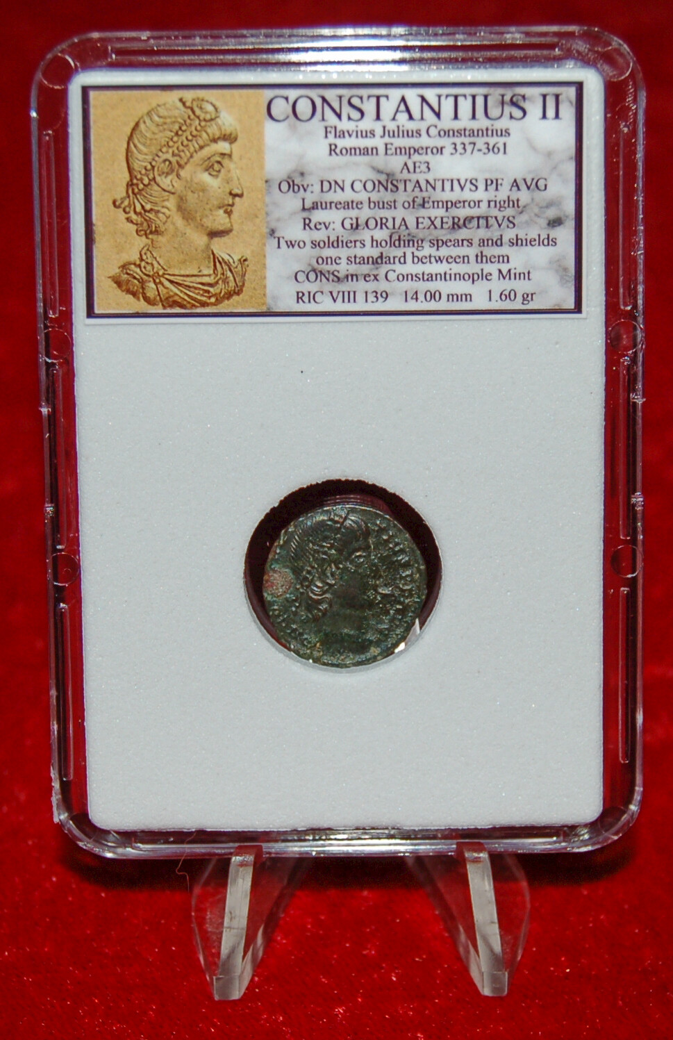 Ancient Roman Empire Coin CONSTANTIUS II Two Roman Soldiers "Glory of ...