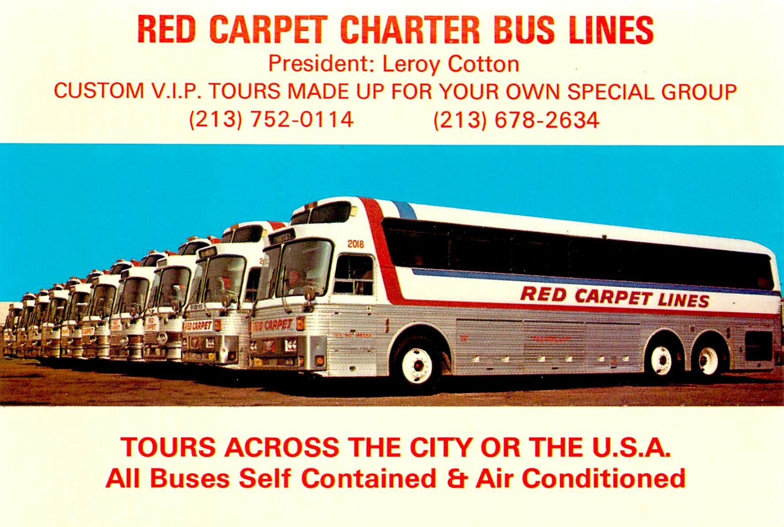 RED CARPET LINE ANTIQUE BUSES, INGLEWOOD, CA, VINTAGE POSTCARD (V403 ...
