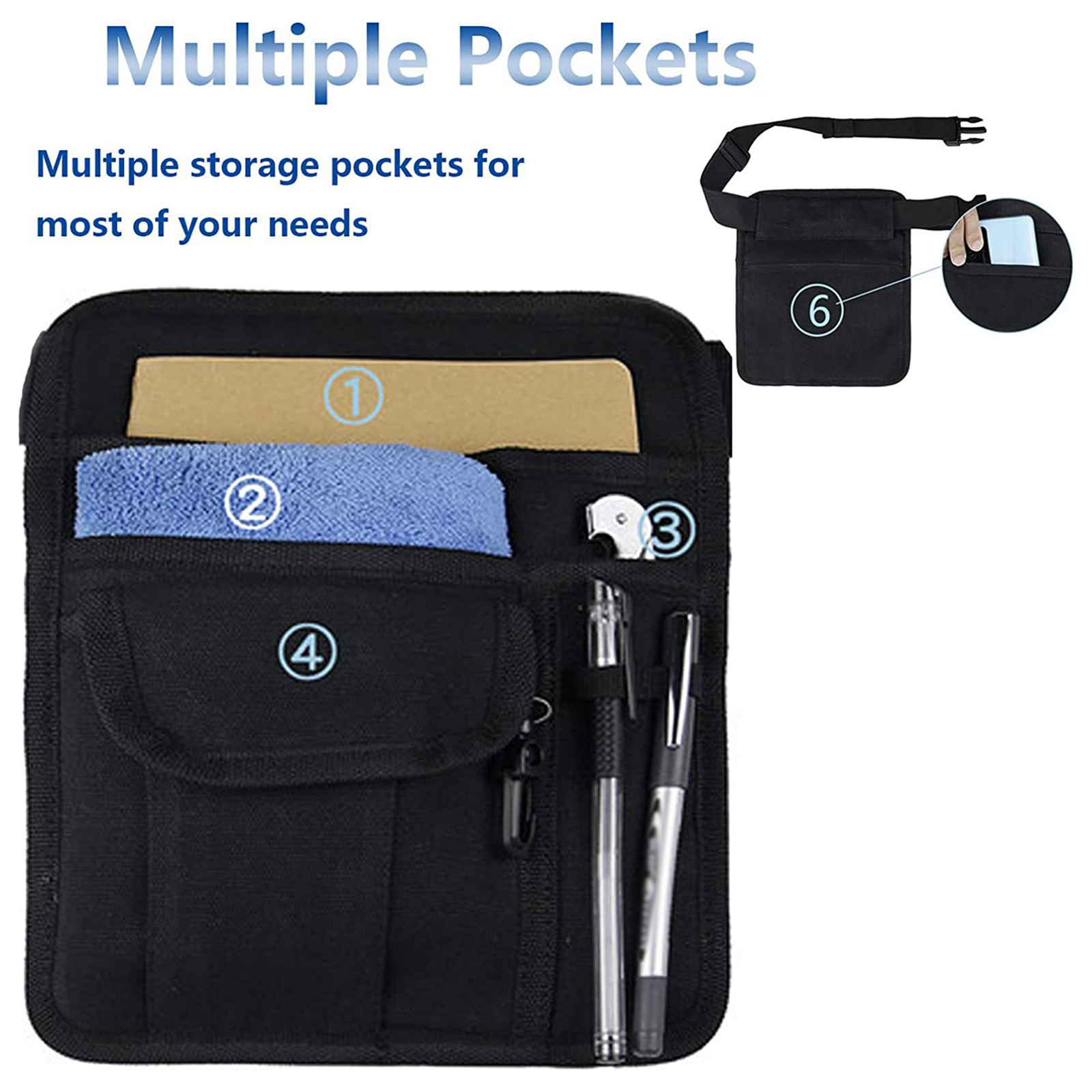 Maintenance-free Waiter/waitress Apron Fanny Pack for Servers Capacity ...