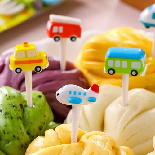 Car Airplane Food Fruit Pick Fork Bento Lunch Box Decor Fruit Fork ...