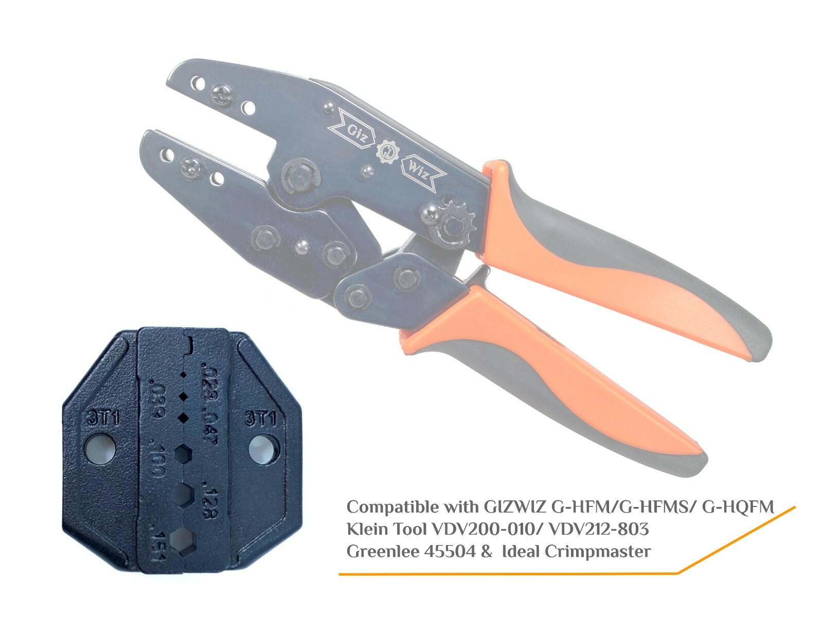 RF Coax Crimp Tool Die 3T1 RG174 RG178 RG179 VDV200-010 Klein Greenlee ...