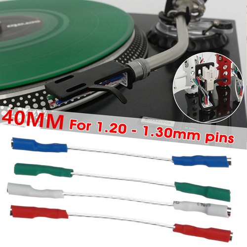 4Pcs 7N headshell wires OFC turntable leads phono cartridge cables ...