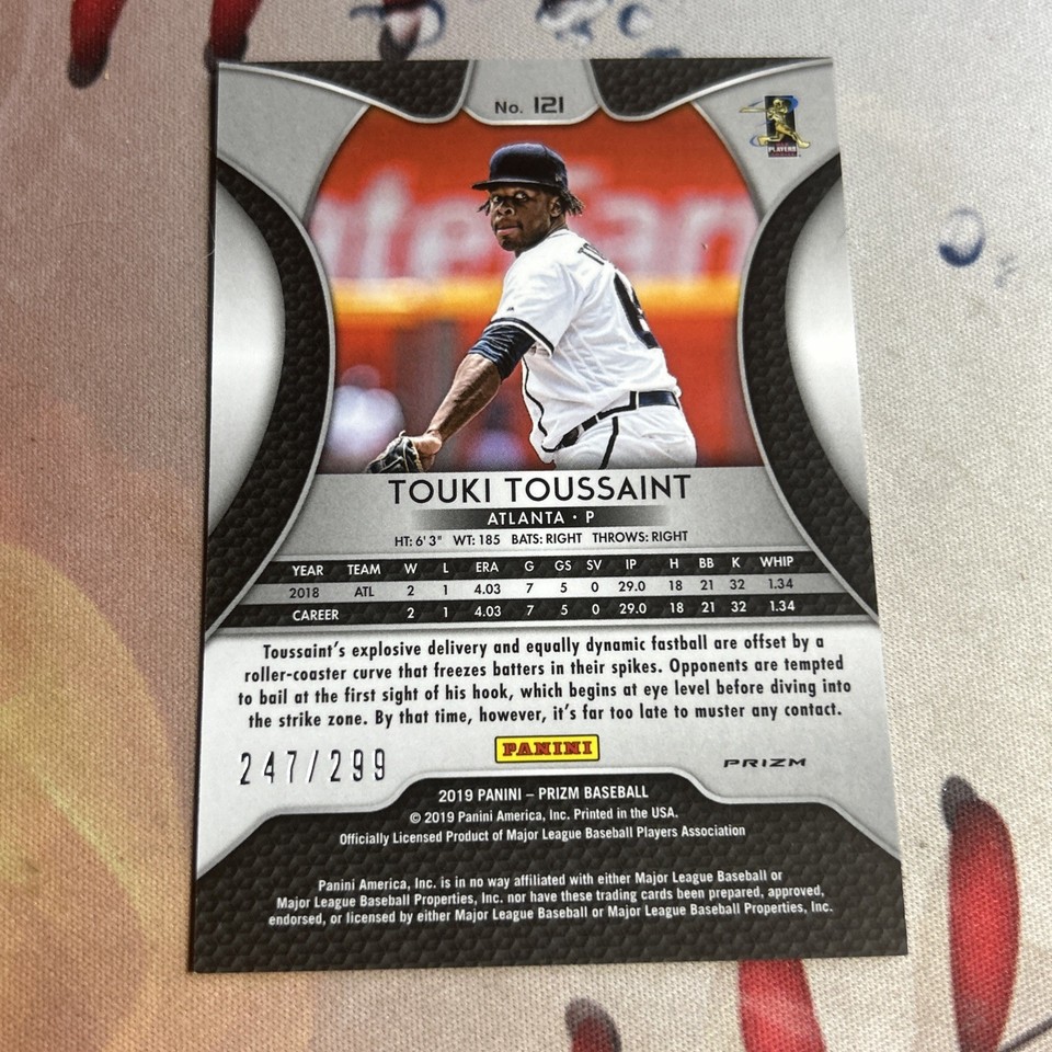 2019 Panini Prizm - Tier II Touki Toussaint #121 Red Mojo Prizm /299 ...