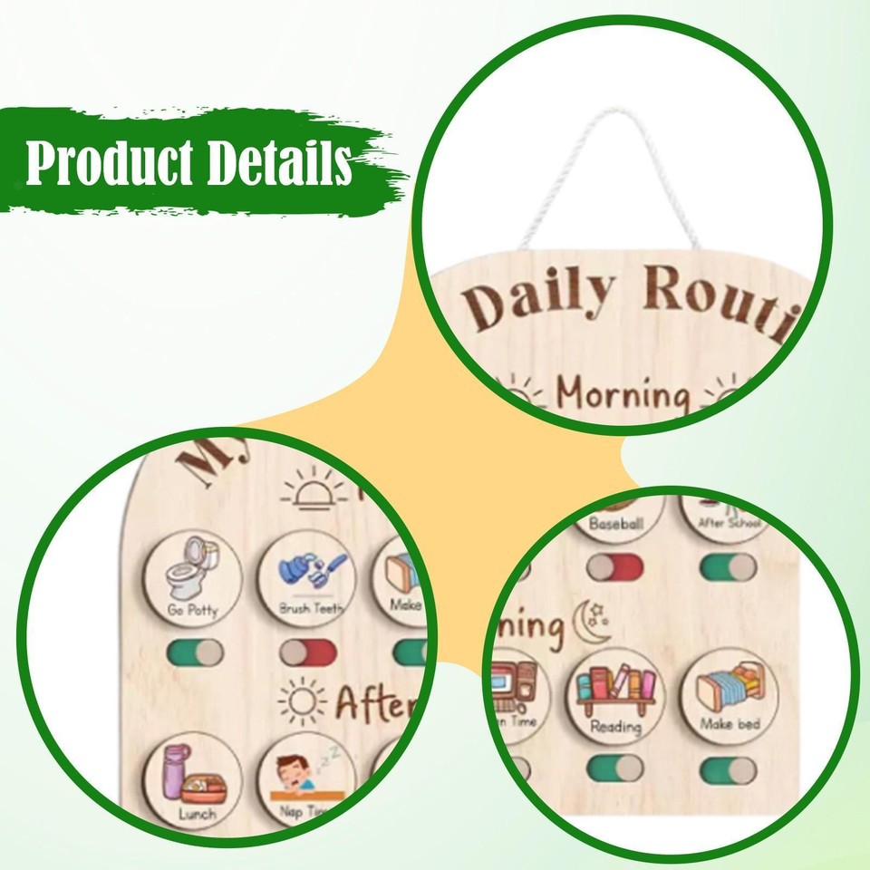 Daily Routine Chart Visual Timetable Daily Responsibilities Visual ...