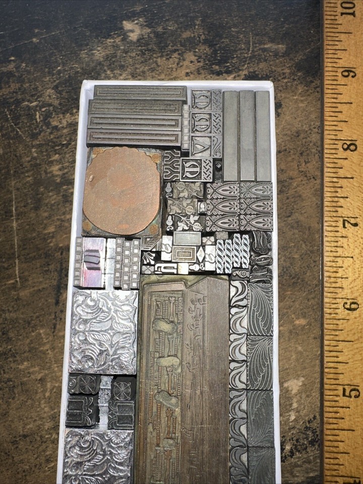 Print Blocks “ Lead Ornamental Borders Dingbats” Variety Beautiful ...