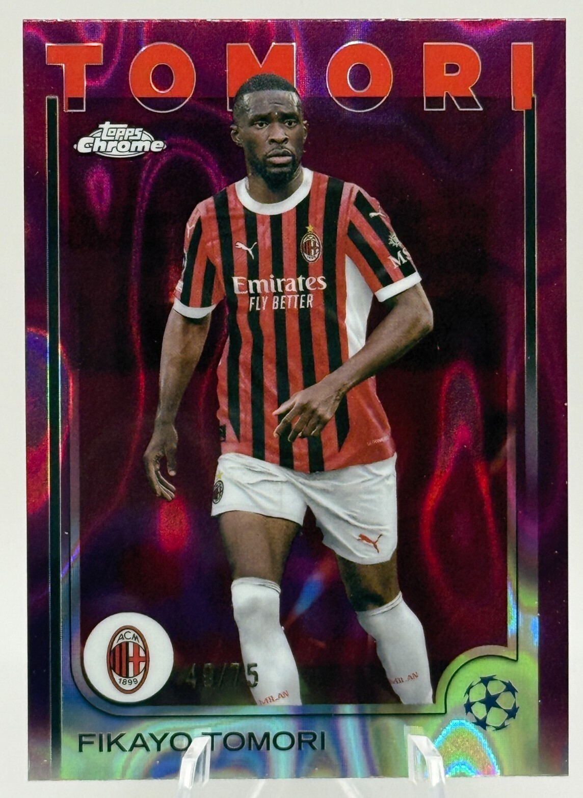 2024-25 Topps Chrome Uefa Club Competitions - Fikayo Tomori #70 Magenta ...