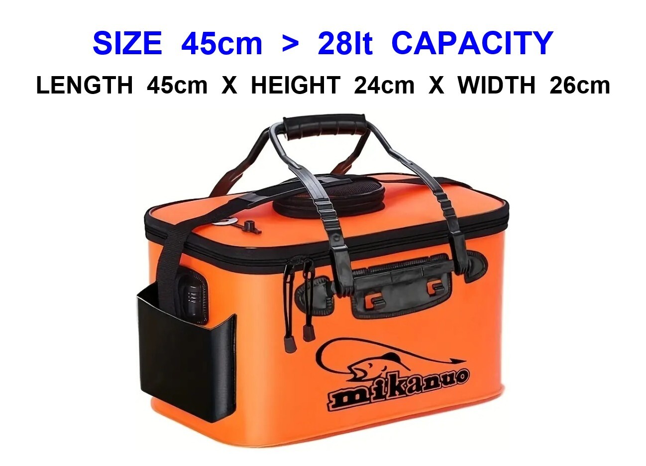 MIKANUO LIVE BAIT BUCKET & PUMP OPTION 2 SPEED OXYGEN AIR AERATOR LIVE ...