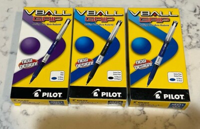 PILOT VBall Grip Liquid Ink Stick Roller Ball Pens, Blue and Black ...