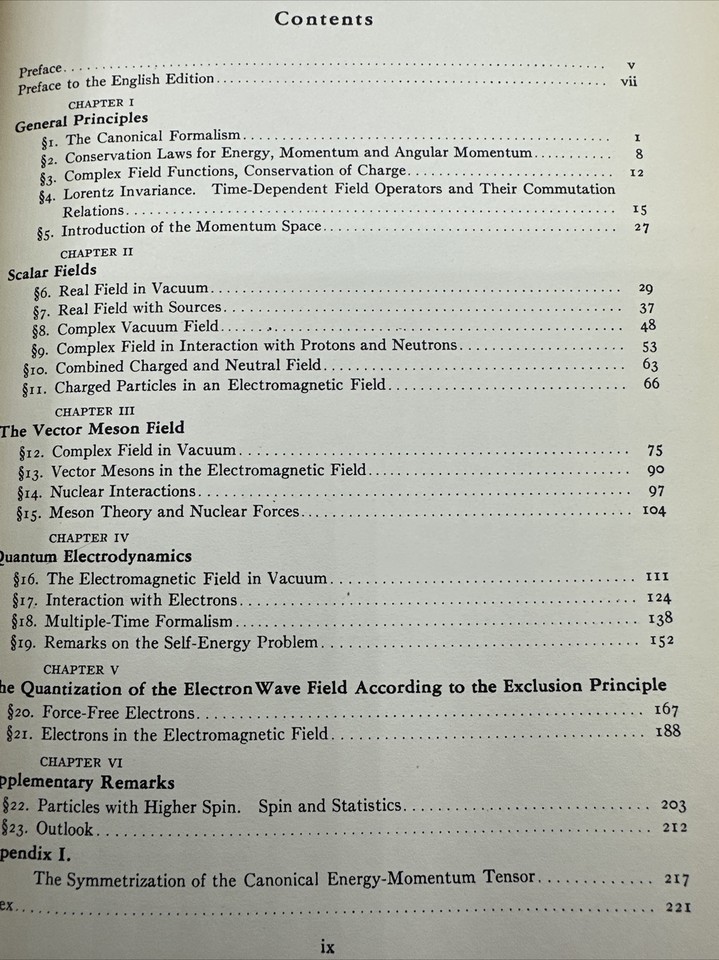 Quantum Theory Of Fields 1949 Gregor Wentzel Dust Jacket 224 Pages Rare ...