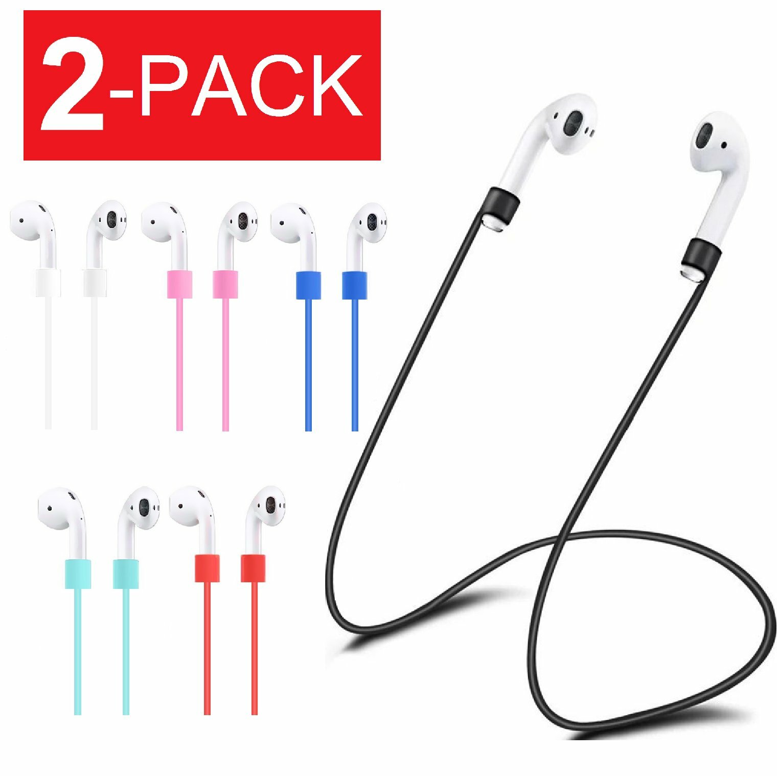 2 Pack Strap Loop Strap String Rope Connector for Apple AirPods Airpod ...